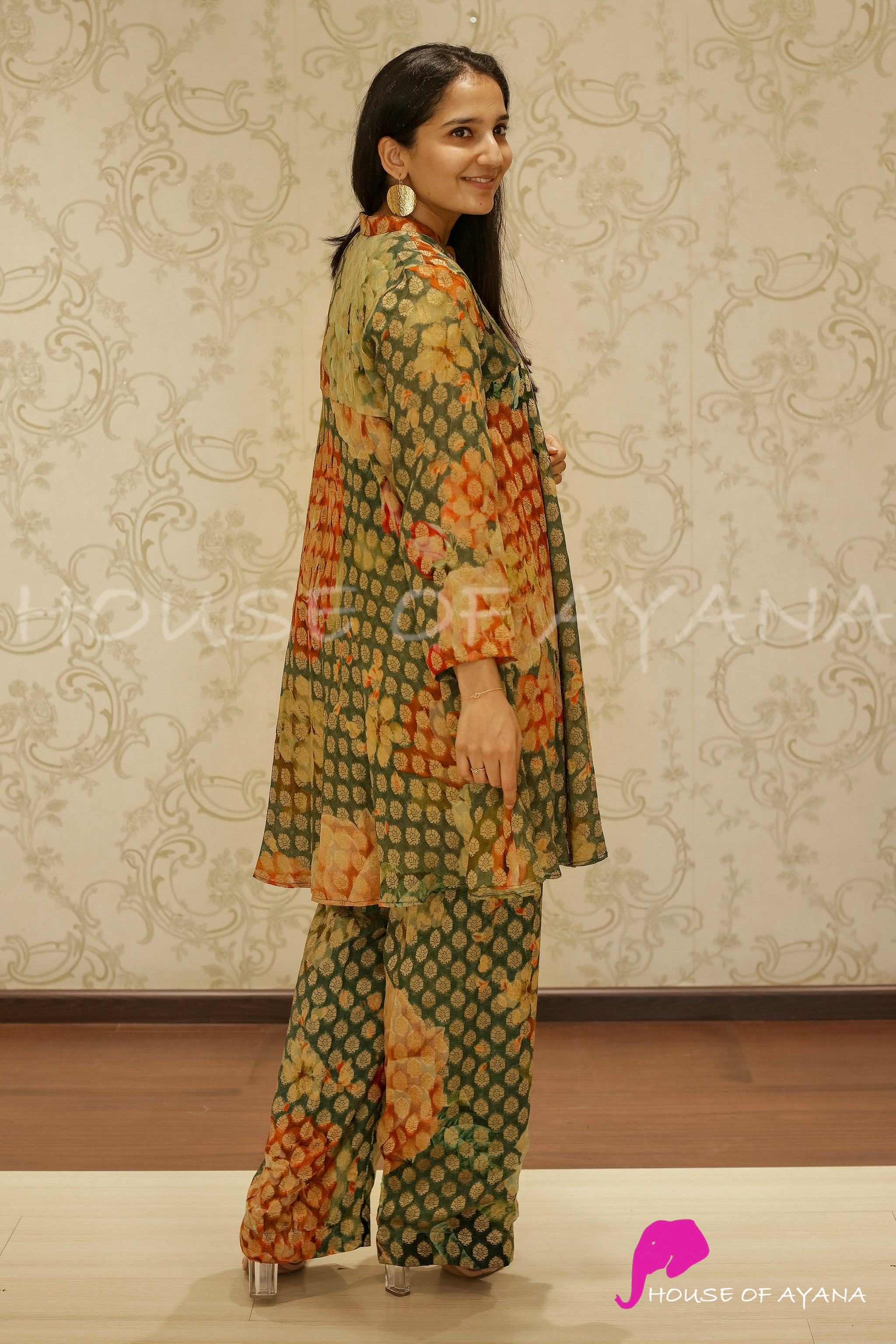 Northern Lights Crepe Silk Coords - House of Ayana